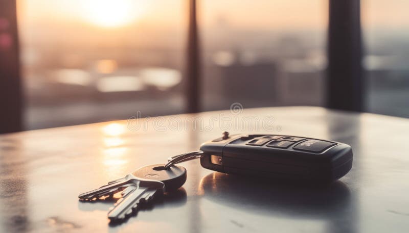Keys on a Table Keys on the Door Generative AI Stock Illustration ...