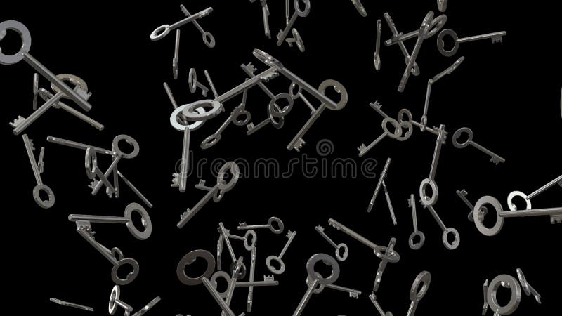 Keys Falling with Alpha Channel Stock Video - Video of apartment ...