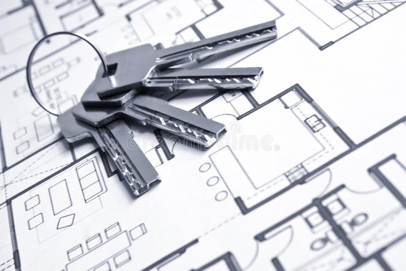 Keys House Dream Home Plans Stock Photo - Image of drafting, design ...