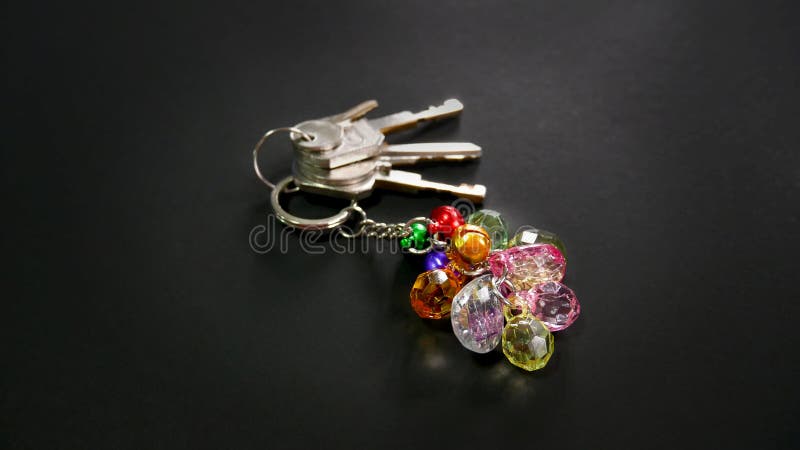 Keys and Gemstone Key Chain Stock Photo - Image of shiny, polished ...