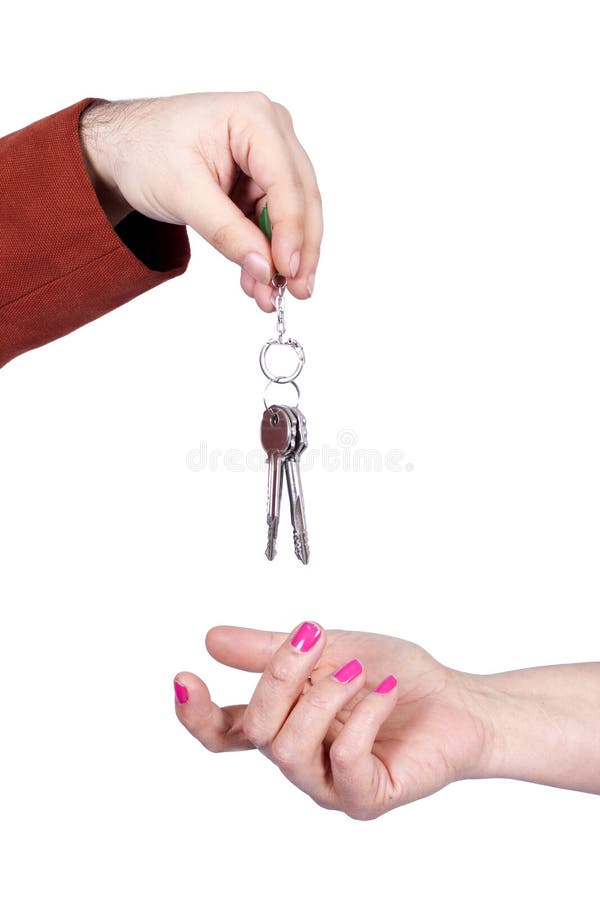 Keys giving hand stock image. Image of plans, moving - 13706347