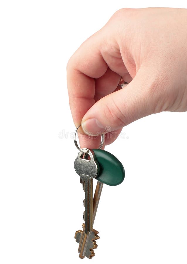 Keys in a hand stock image. Image of hanging, metallic - 22902669