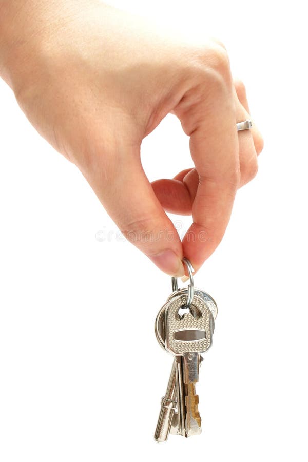 Keys on Hand stock image. Image of steel, objects, accessibility - 5500025