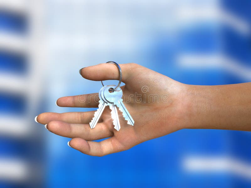 Keys in hand stock image. Image of idea, concept, building - 9144113