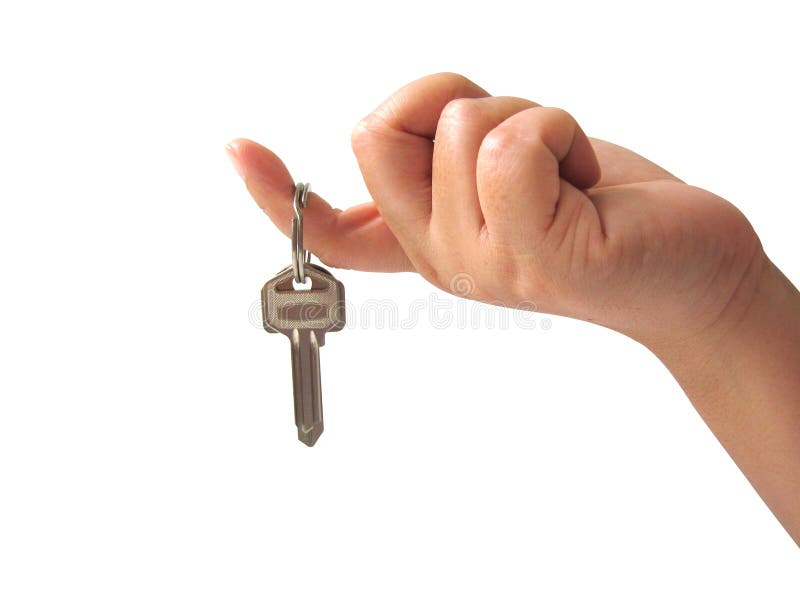 Keys on the hand. stock photo. Image of home, metal - 123027574