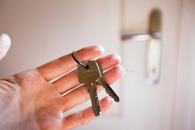 Real Estate Agent Hands Over the Keys. Stock Photo - Image of habitat ...