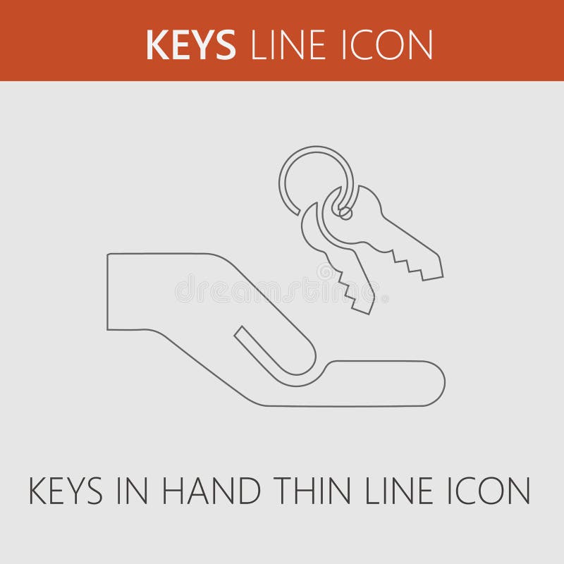 Keys in hand vector icon stock vector. Illustration of personal - 172066843