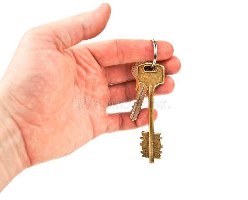 Keys in hand stock image. Image of shiny, metal, savings - 40928891