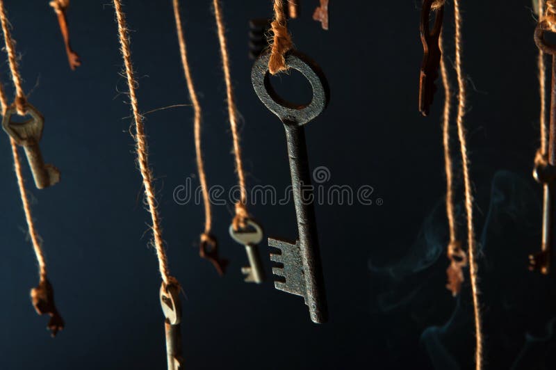 Hanging Keys (XXXL) stock photo. Image of metal, bronze - 29480004