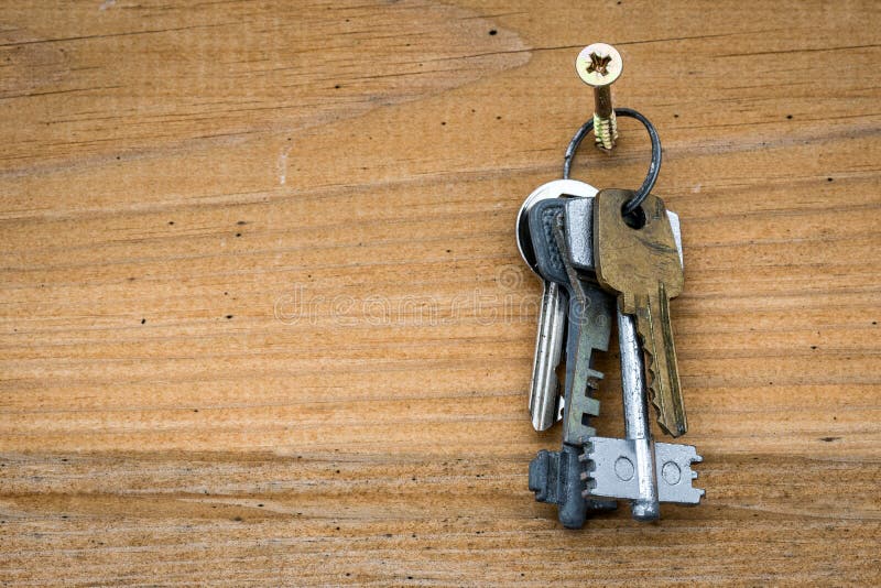 Keys hanging on a string stock photo. Image of development - 141068360