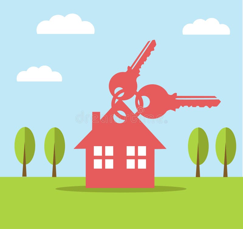 House keys illustration stock illustration. Illustration of render ...