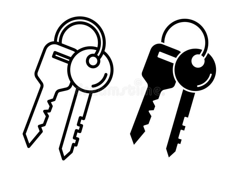 Keys Icon stock vector. Illustration of icon, simple - 337648745