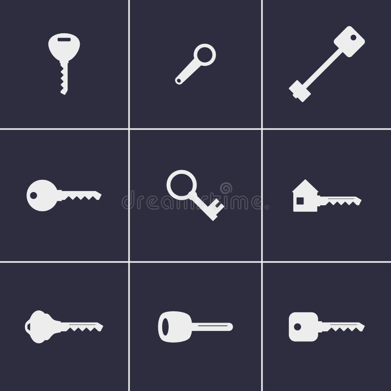 Keys icons stock vector. Illustration of security, retro - 50160645