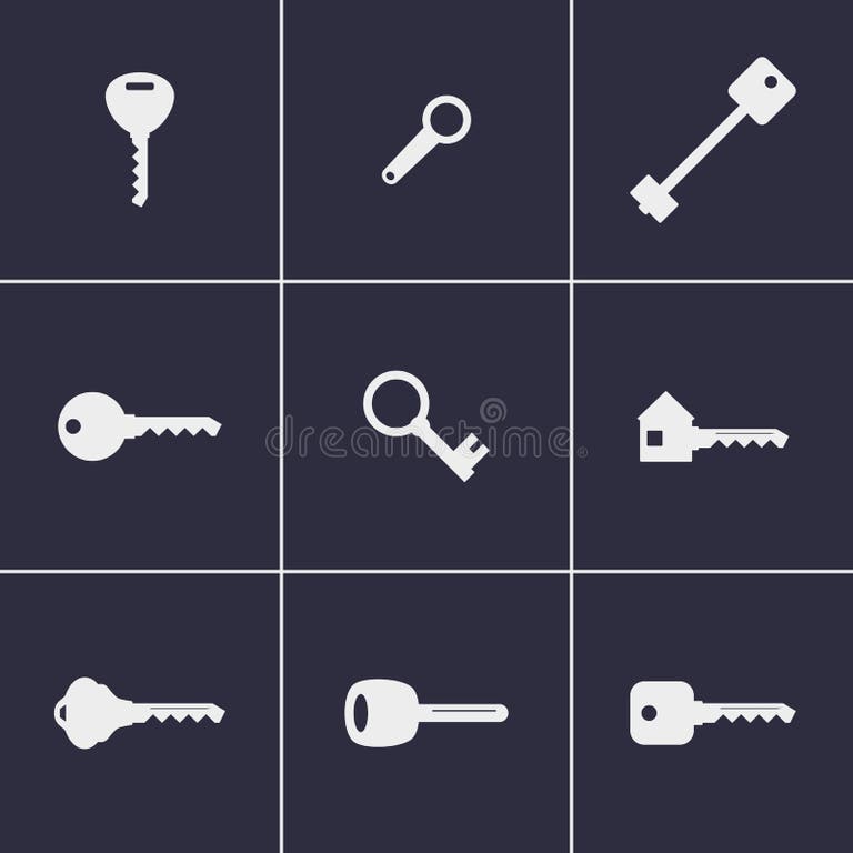 Keys icons stock vector. Illustration of security, retro - 50160645
