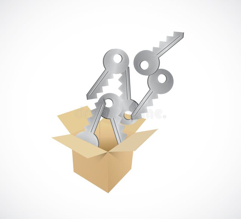 Keys Inside Box Illustration Design Stock Illustrations – 10 Keys ...