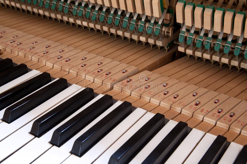 Keys and inside of a piano stock image. Image of black - 30632873
