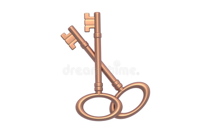 Keys Isolated on White Background. Top View Stock Illustration ... Keys Isolated on White Background. Top View Stock Illustration ...
