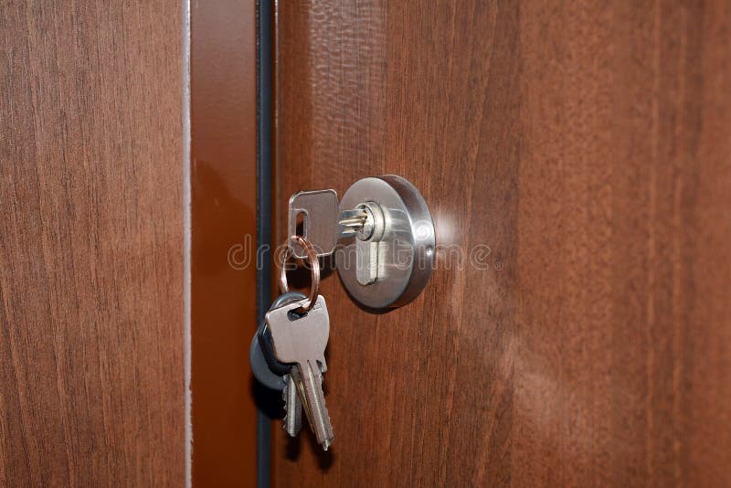 Keys in a Latch Opening or Closing a Door Stock Image - Image of handle ...