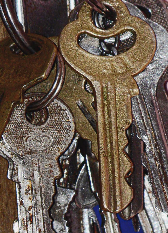 Keys of daily life stock image. Image of statue, wood - 215185259