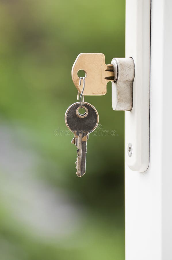 Keys in lock stock image. Image of lock, macro, safe - 26176247