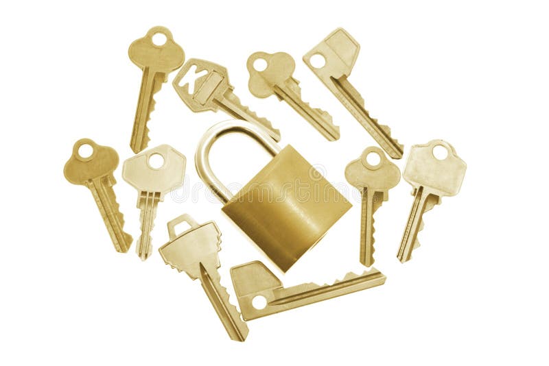 Keys in lock stock image. Image of aluminum, entrance - 10709029