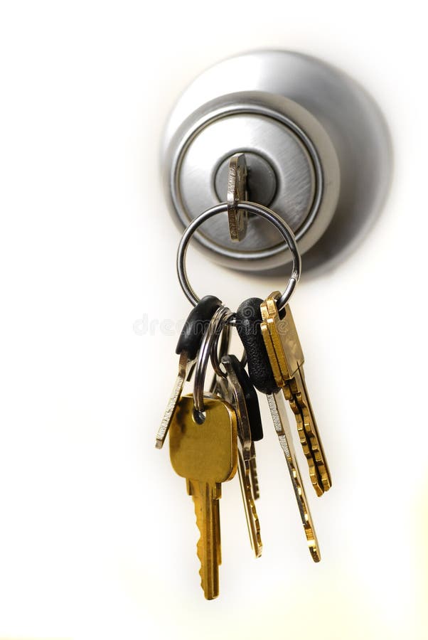Keys in Lock stock photo. Image of locked, unlock, gold - 7059014