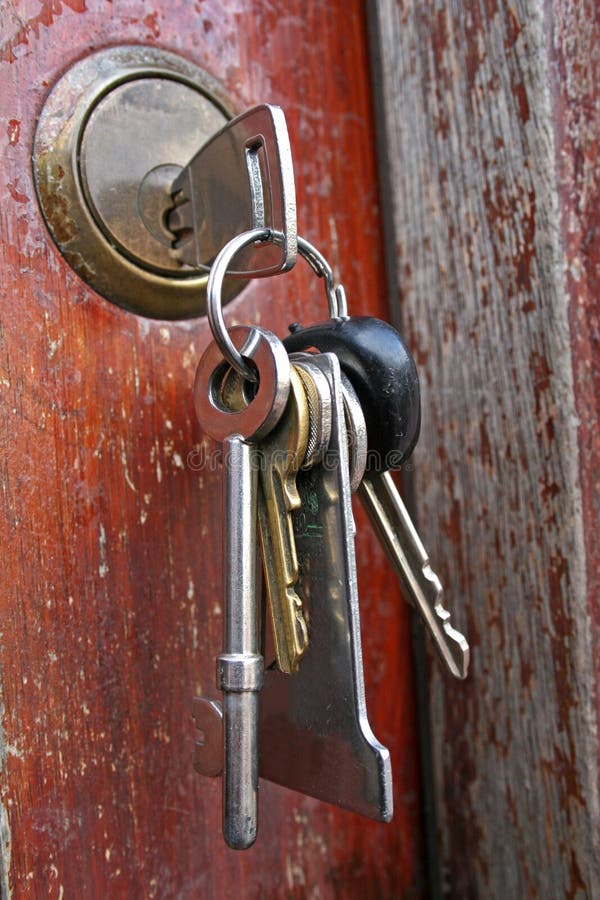 Keys stock image. Image of lock, mortise, bunch, rain, hinge - 526179