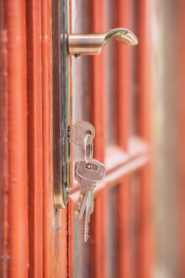 Keys in the locked stock photo. Image of design, lock - 91672046