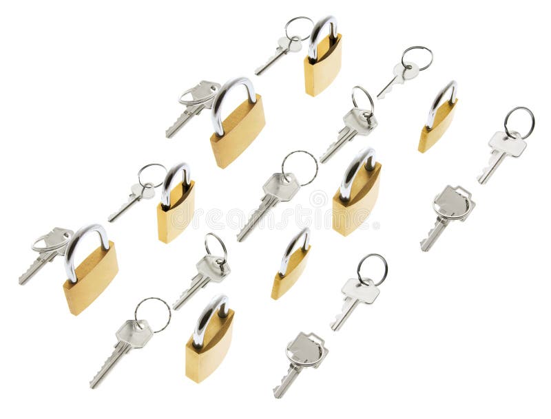 Locks and Keys stock image. Image of locks, still, white - 9444431