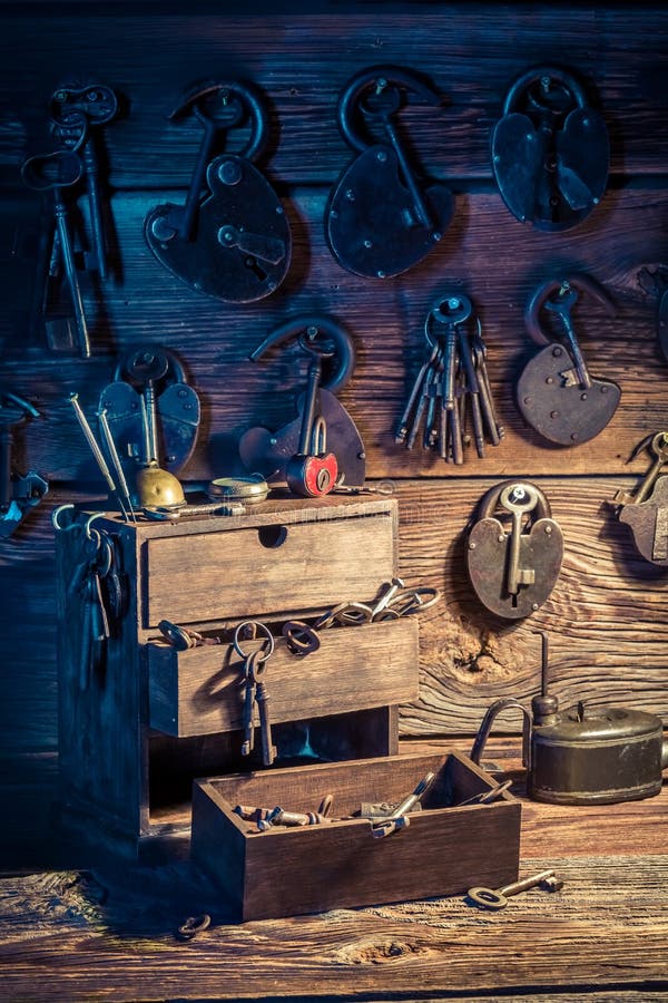 Workbench at locksmiths stock image. Image of bench, craftsmanship ...