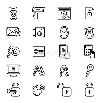 Lock Icon Thin Line Stock Illustrations – 26,249 Lock Icon Thin Line ...