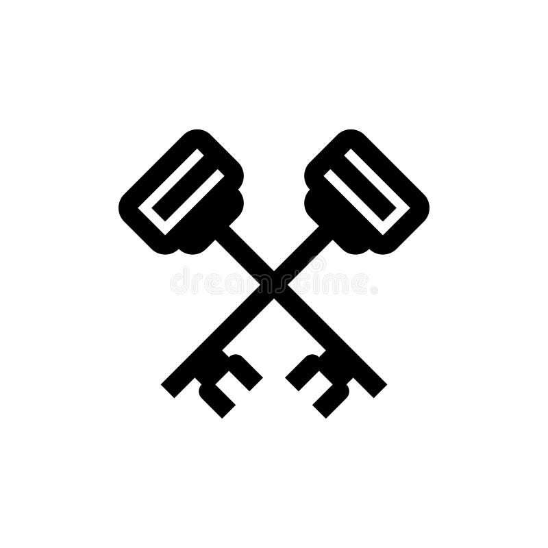 Keys logo stock vector. Illustration of vintage, crossed - 191662532