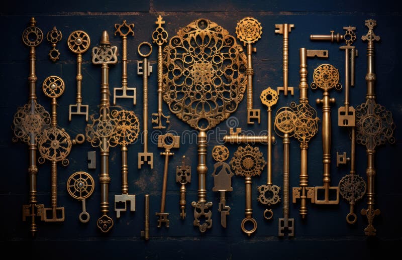 Keys. Lots of Keys. Different Kinds of Keys and Locks Stock Image ...