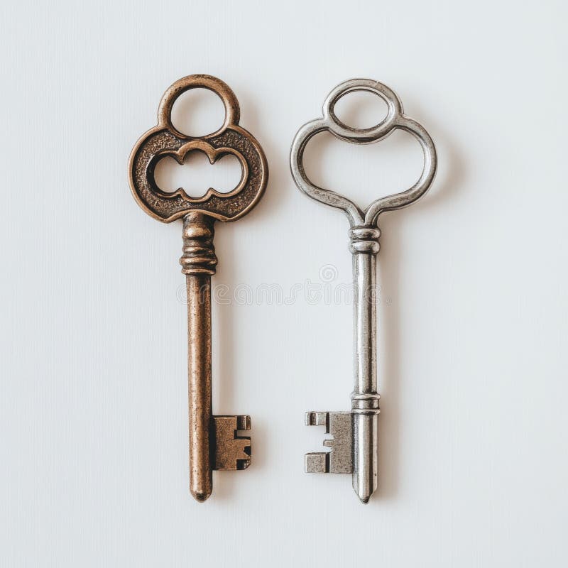 Keys Made of Metal, Isolated, Transparent Background Stock Image ...