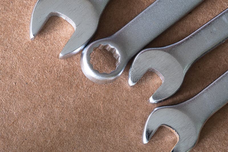 Keys Mechanic Folded Diagonally 4 Pieces Stock Photo - Image of ...