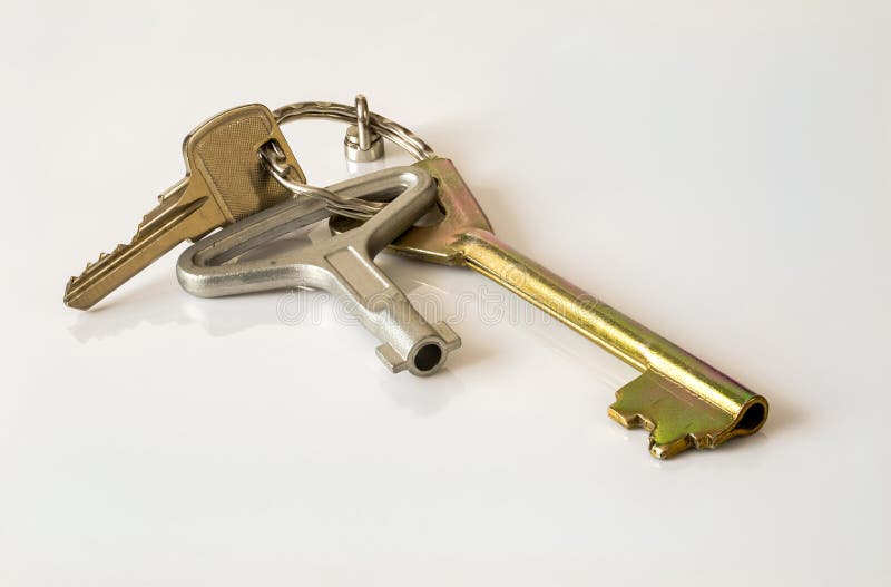 Keys on a Metal Ring, for an Apartment, House, Garage Stock Image ...
