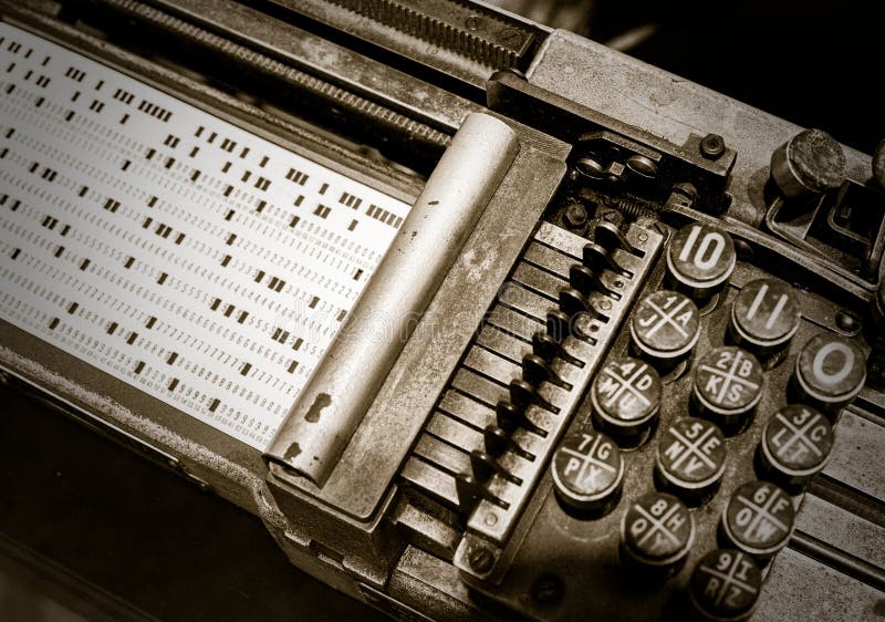 The Keys are Missing on the Typewriters Keyboard and Its Case is Open ...