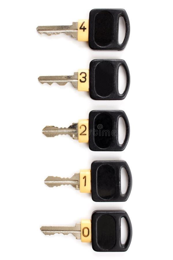 Keys with numbers stock image. Image of side, organized - 40568753