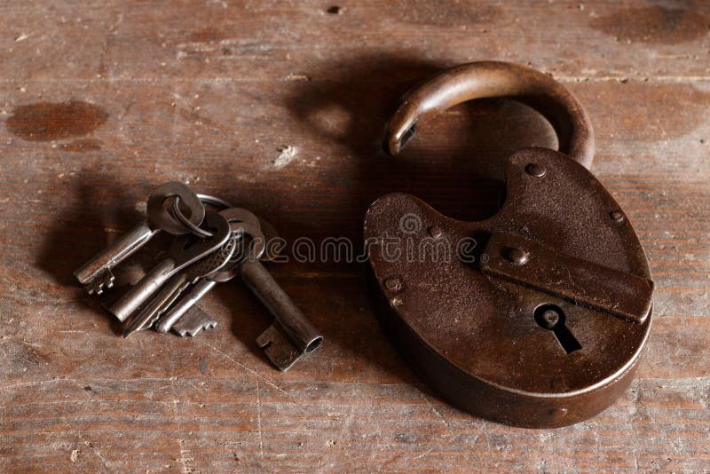 Keys and old lock stock photo. Image of lock, encryption - 91811468