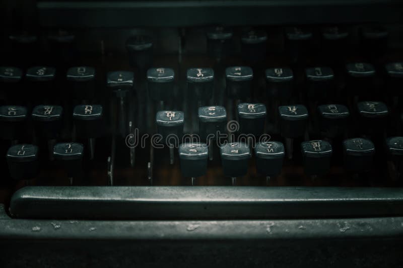 Keys of an Old Typewriter. Abandoned Typewriter Stock Photo - Image of ...