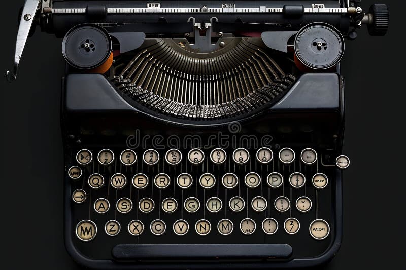 Keys of an Old Typewriter Metallic Texture Worn Characters Typewriter ...