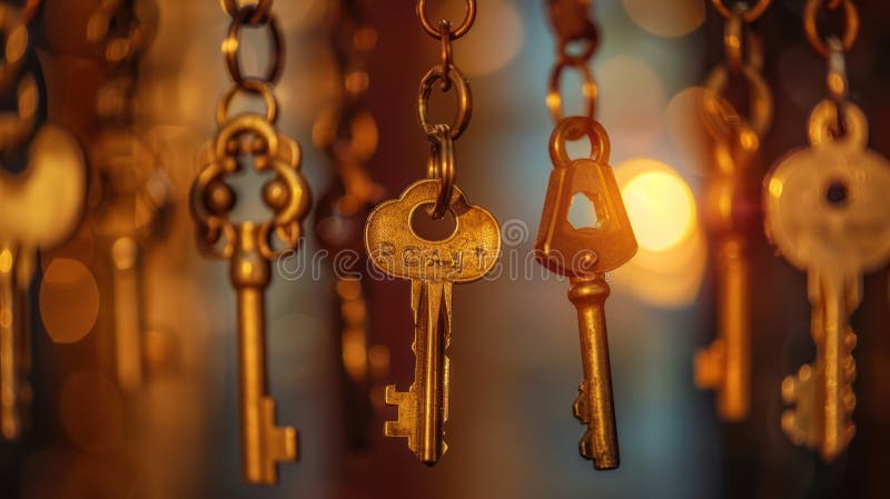 Keys of Opportunity: a Conceptual Image with Hanging Keys Stock ...