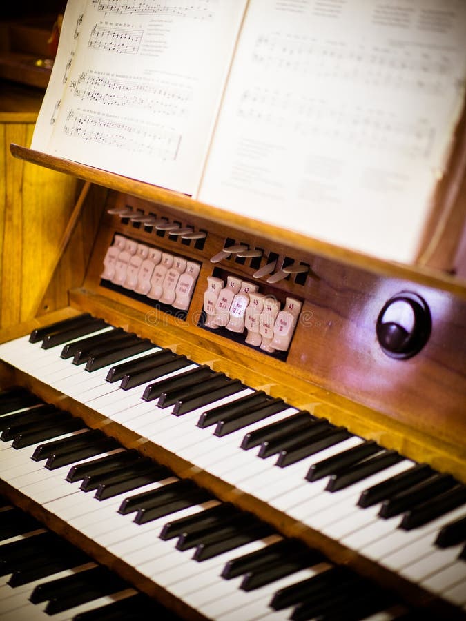 The keys of the organ stock photo. Image of music, musical - 109383624