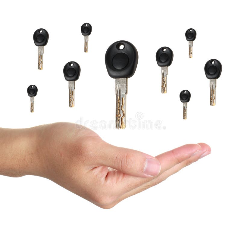 Keys over hand stock photo. Image of construct, conceptual - 39472358