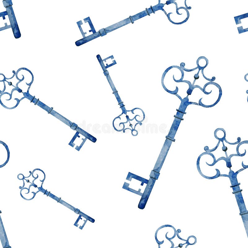 Keys pattern stock vector. Illustration of door, backdrop - 52109960