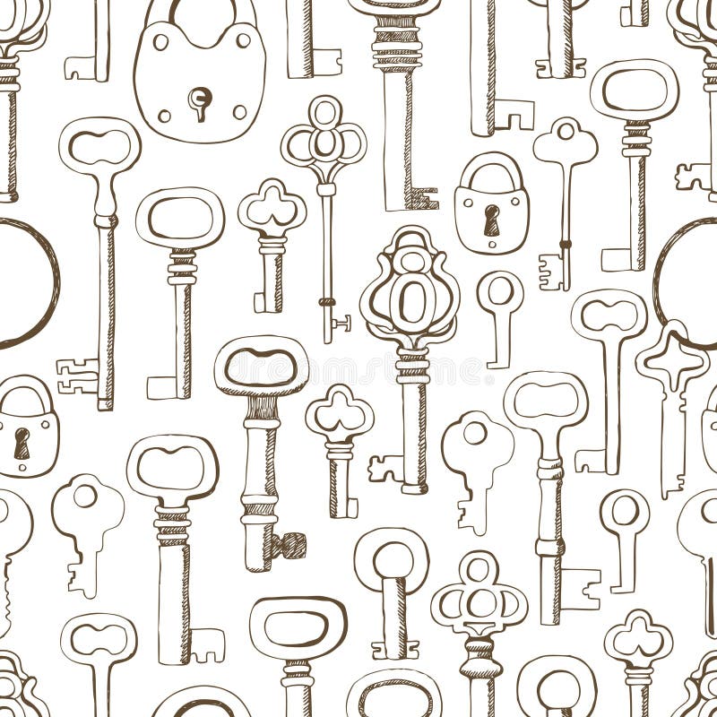 Key pattern stock vector. Illustration of colour, object - 8786121