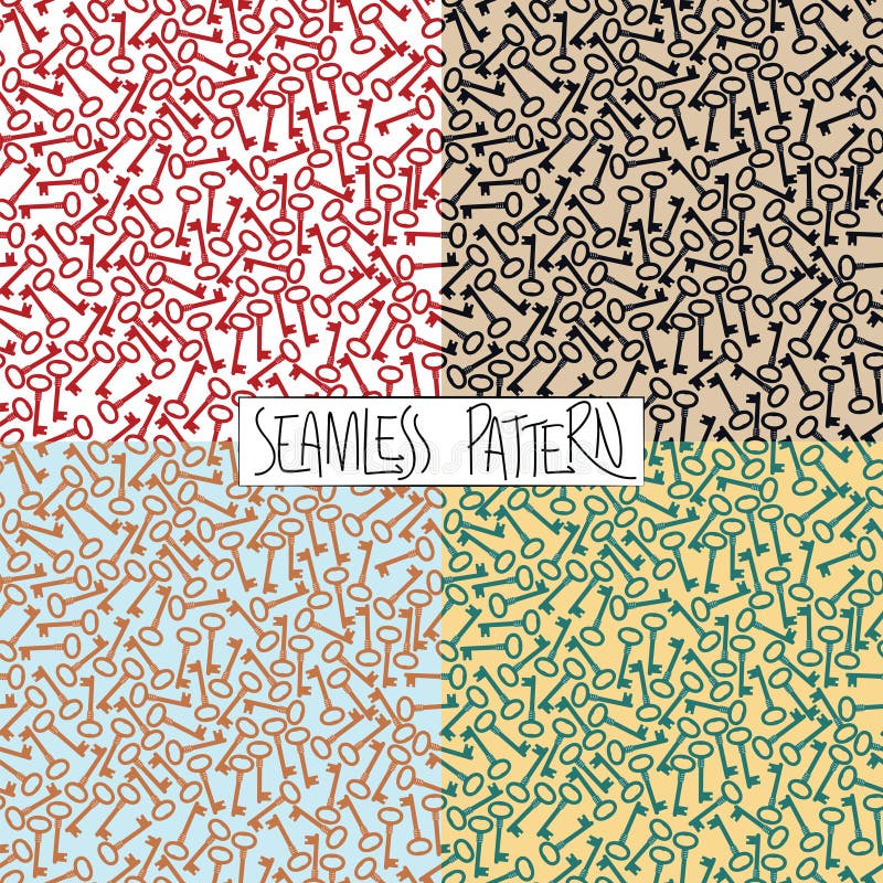 Keys patterns stock vector. Illustration of artistic - 46993580