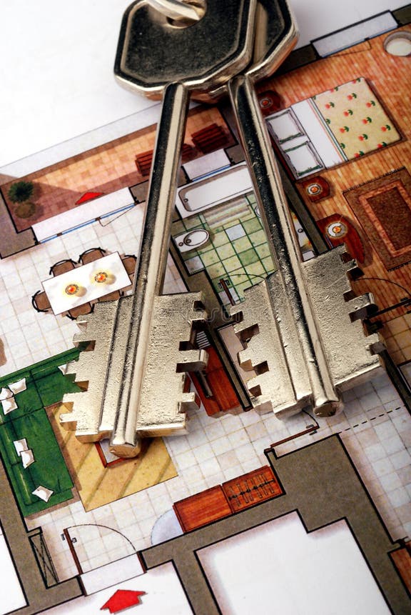 Keys and plan stock photo. Image of finance, engineer - 12961670