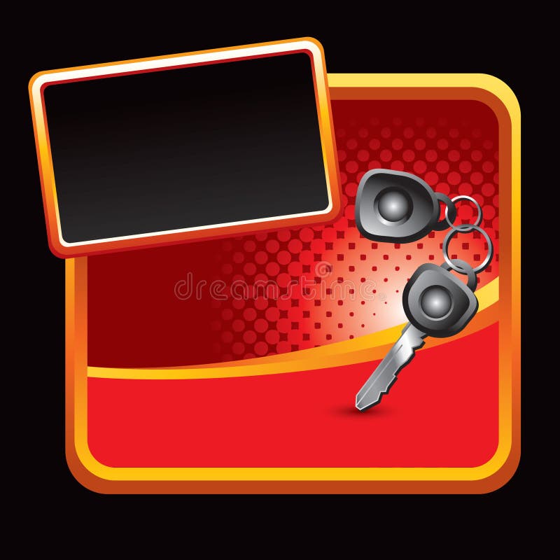 Keys on red banner stock vector. Illustration of silhouette - 10793480