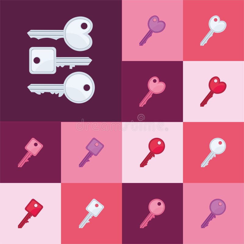 Keys - red tone. stock illustration. Illustration of clues - 70928117